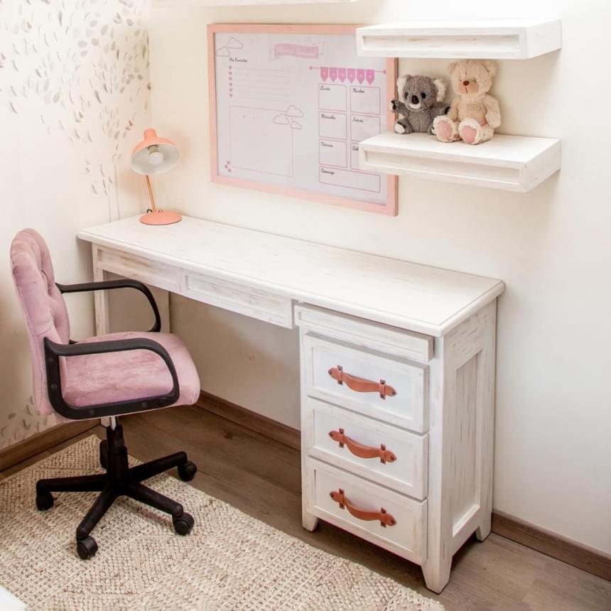 Rustic Chic | Escritorio de madera blanco 8F
